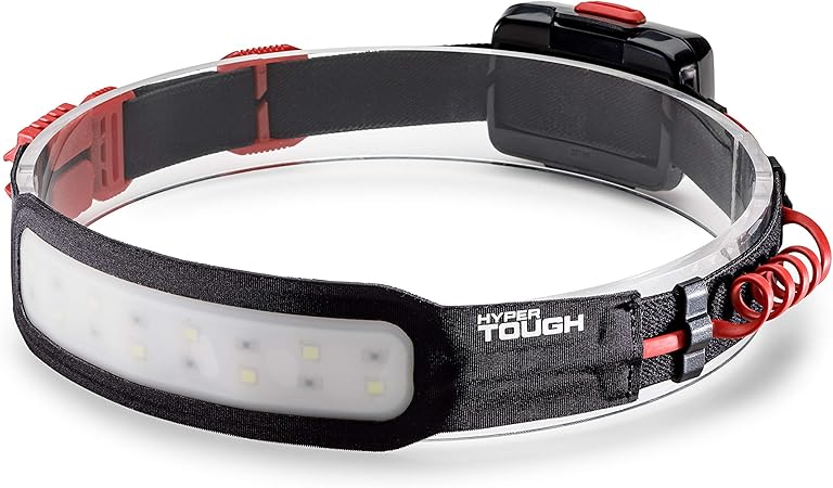 Hyper Tough 200-Lumen THIN PROFILE LED HEADLAMP Wide-Angle Light Hands ...