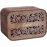 Amazon.com: WHSLILR Wood Wedding Card Box - 11 IN Wooden Card Box for ...