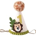 Amazon.com: Lion Theme First Birthday Crown - Wild One Jungle Safari ...