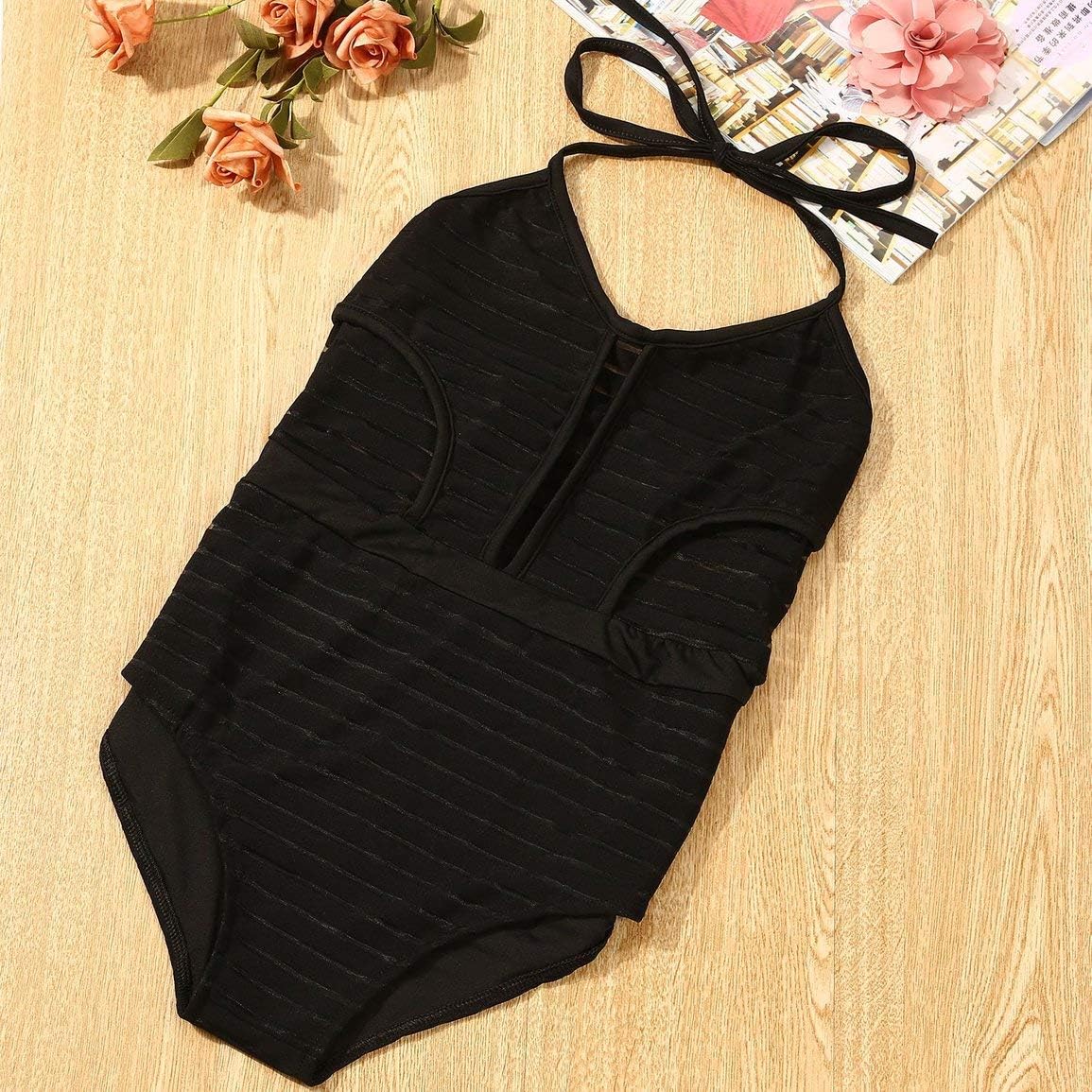 Kurphy Plug Size Sexy One-Piece Women Bikini Solid Color Backless ...