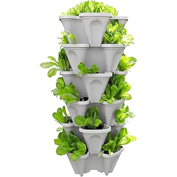Amazon.com: LARGE Vertical Gardening Stackable Planters by Mr. Stacky ...