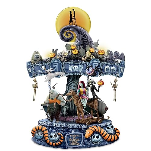Tim Burton's The Nightmare Before Christmas Rotating Musical Carousel ...