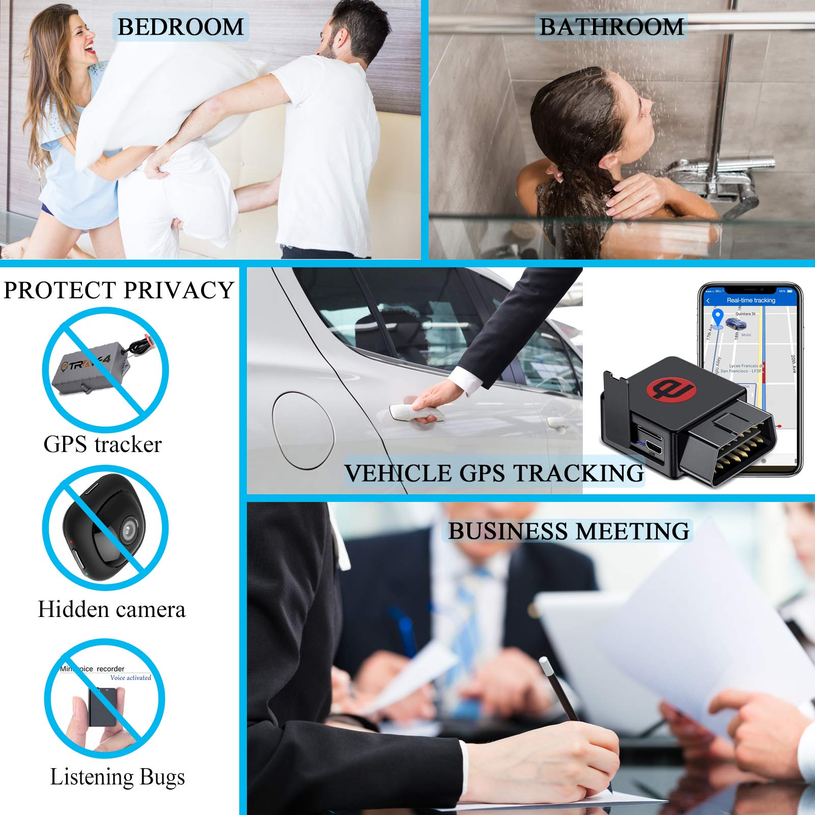 Kaxyuya Gps Bug Detector Anti Spy Detector Rf Detector Hidden Camera