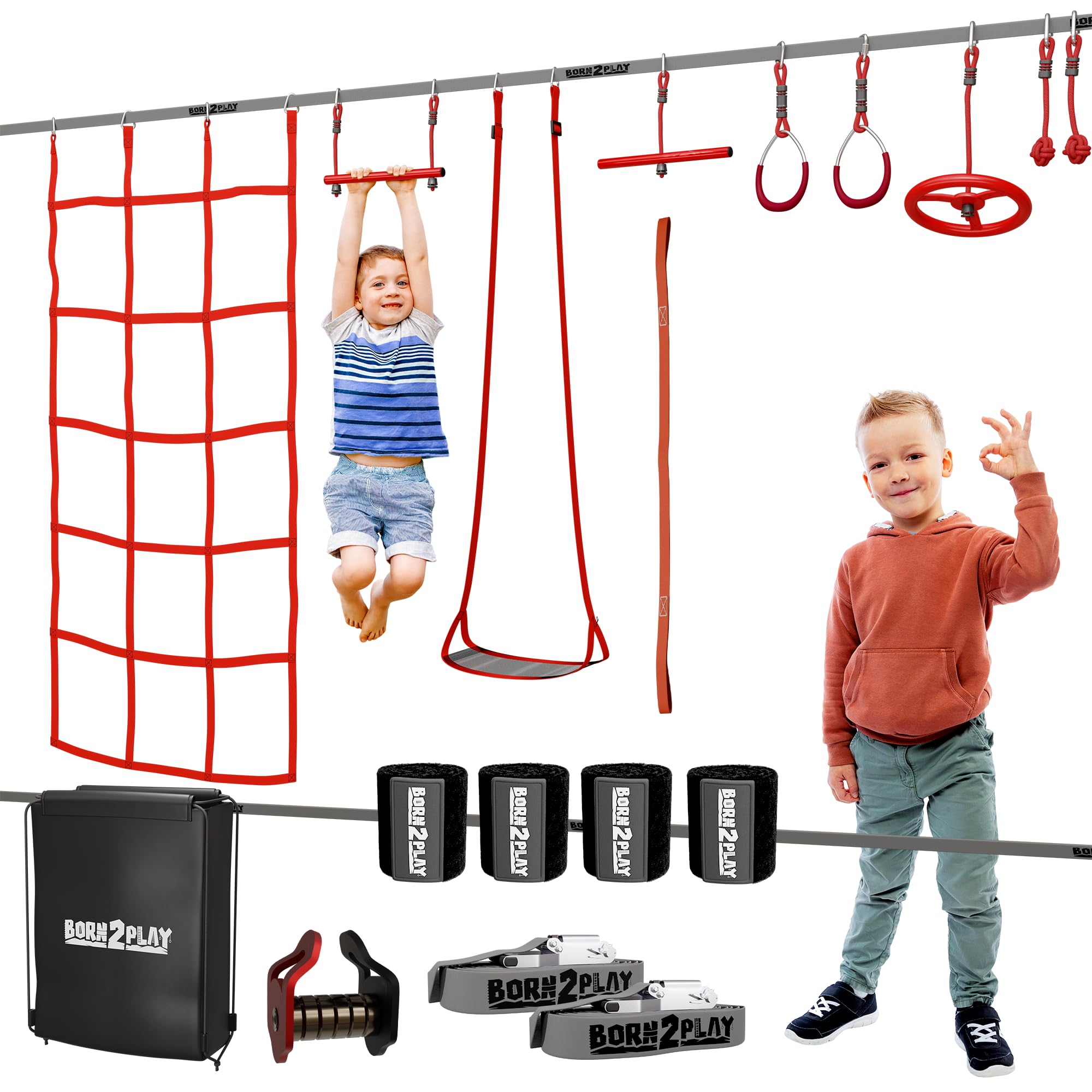Mua Ninja Warrior Obstacle Course for Kids Ninja Slackline Kit with ...