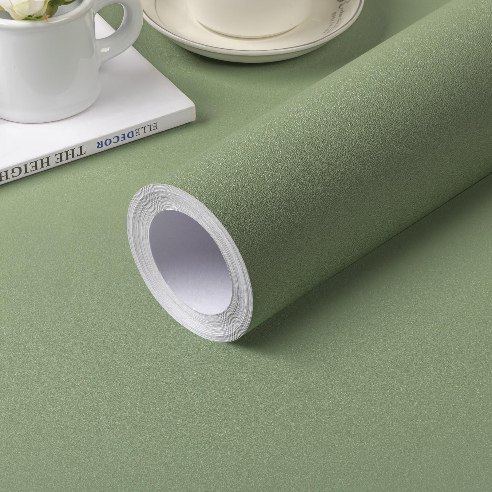 practicalWs Green Peel and Stick Wallpaper, Green Contact Paper for ...