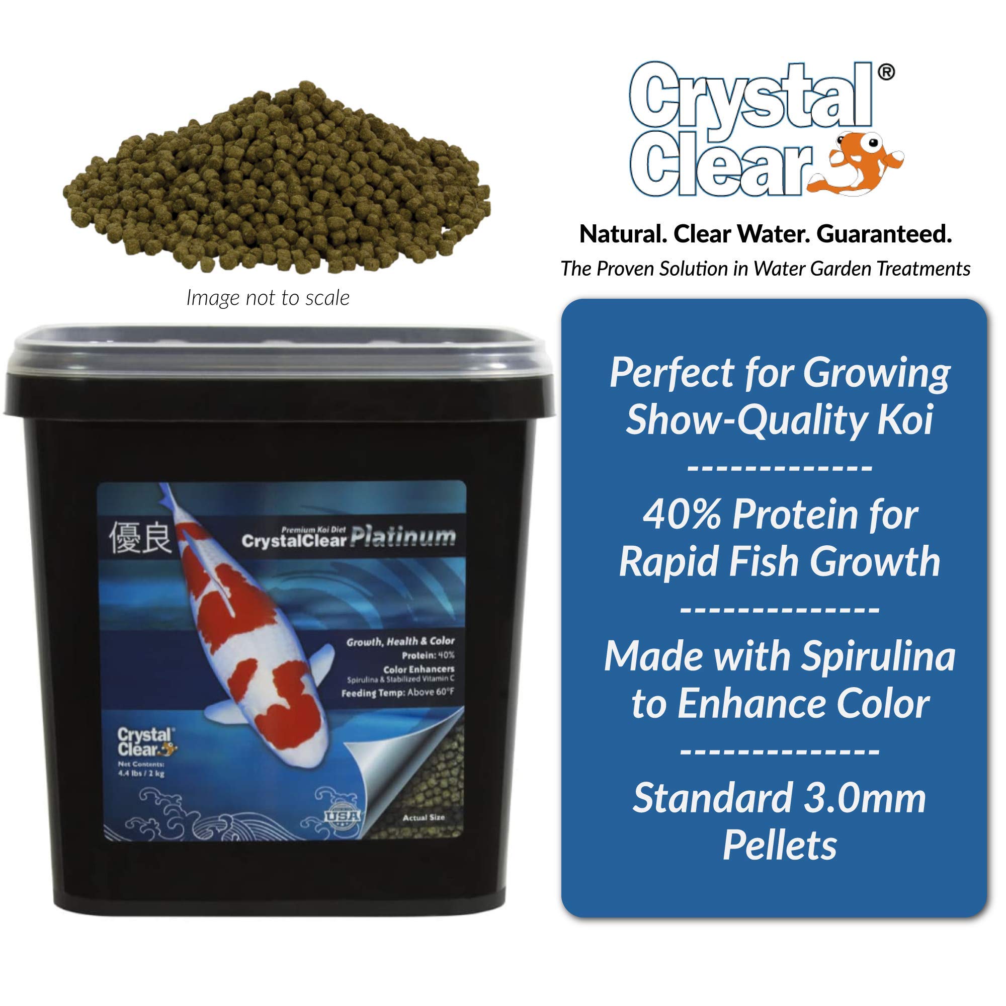 Mua CrystalClear Platinum Fish Food, Premium Floating Pellets for Koi ...