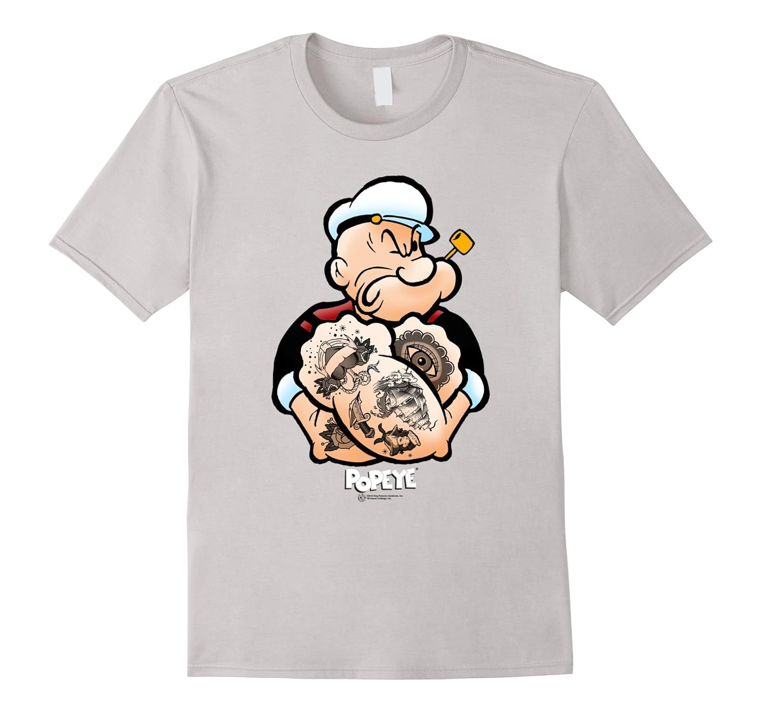Mens Popeye the Sailor Man T-Shirt Classic Look-PL – Polozatee