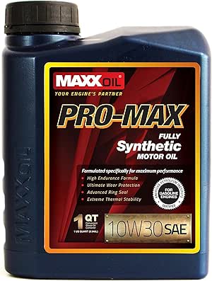 Amazon.com: Maxx Oil PRO MAX 10W30 Premium Synthetic Motor Oil - 1 ...