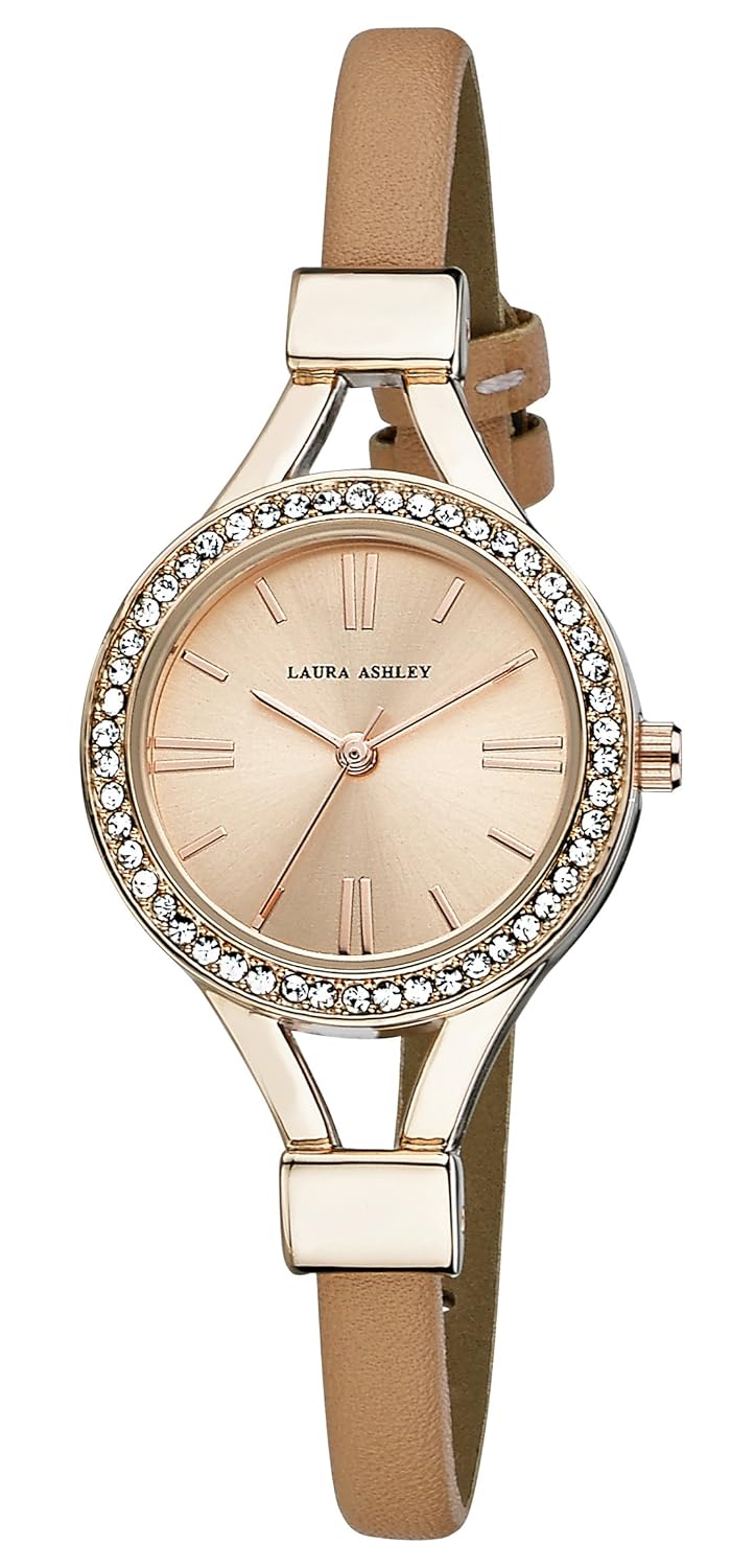Laura Ashley Womens Analogue Classic Quartz Watch with PU Strap ...