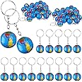 Amazon.com: 1" Globe Keychains Earth Globe Key Chains, 100 Pcs Mini ...