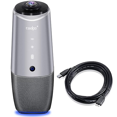 COOLPO PANA Computer Camera, All-in-one 4K Webcam, AI Speaker Tracking ...