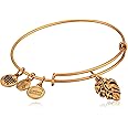 Amazon.com: Alex and Ani Women's Palm Leaf Charm Bangle Bracelet, Rafaelian Gold, Expandable ...