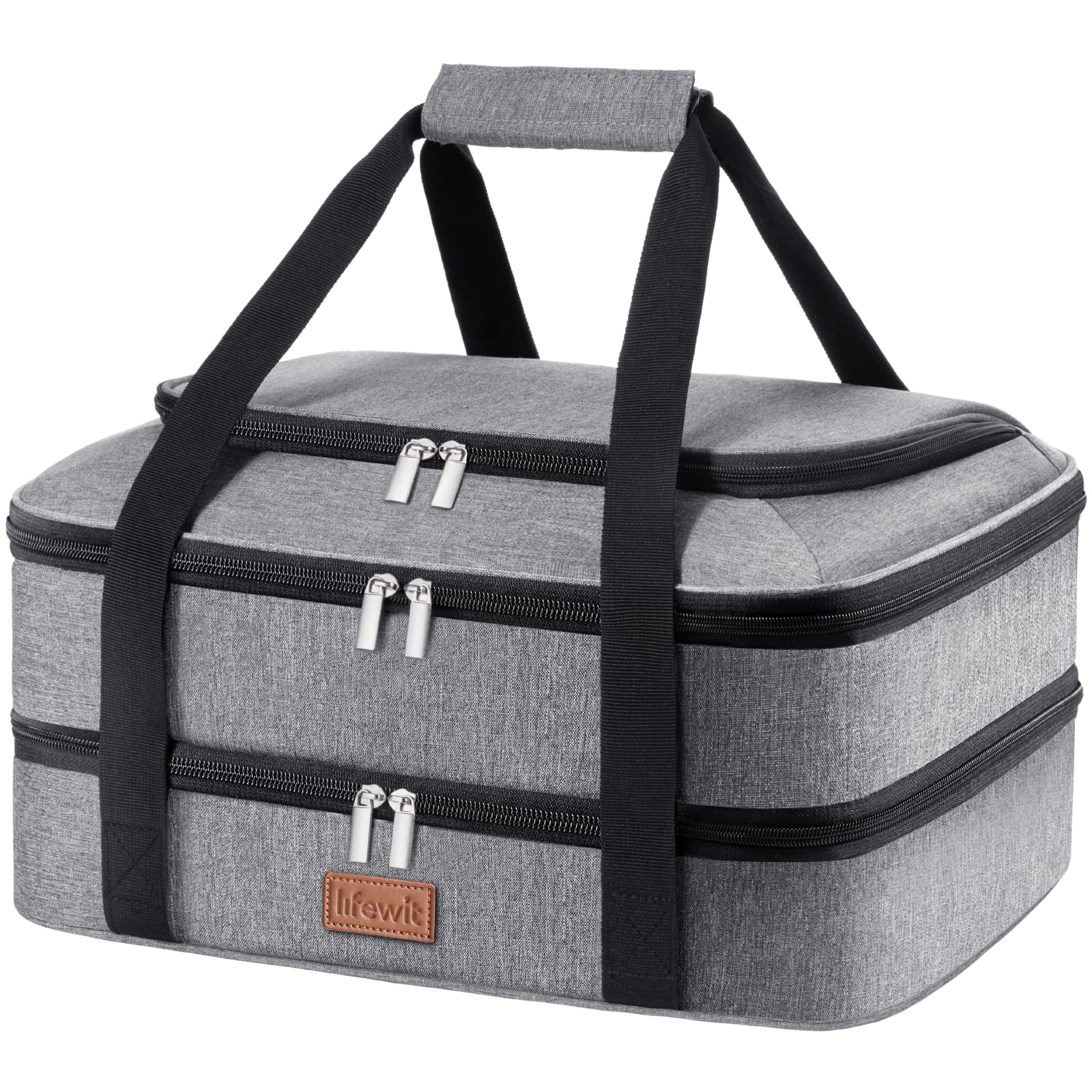 Lifewit Double Decker Casserole Carrier for Hot and Cold Food ...