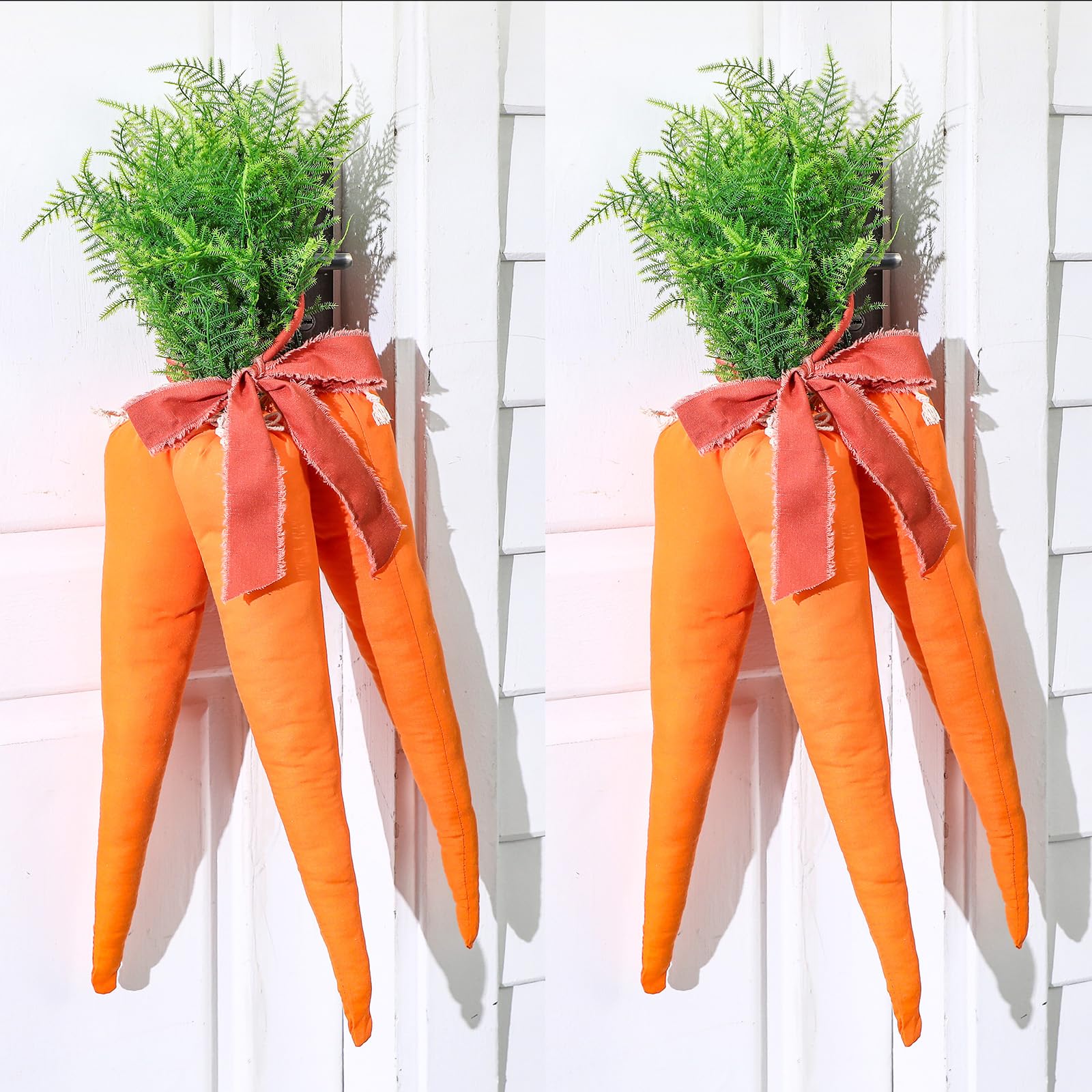 Tingjoo 6 Pcs Easter Artificial Carrots Decor Unfinished Large Fabric ...