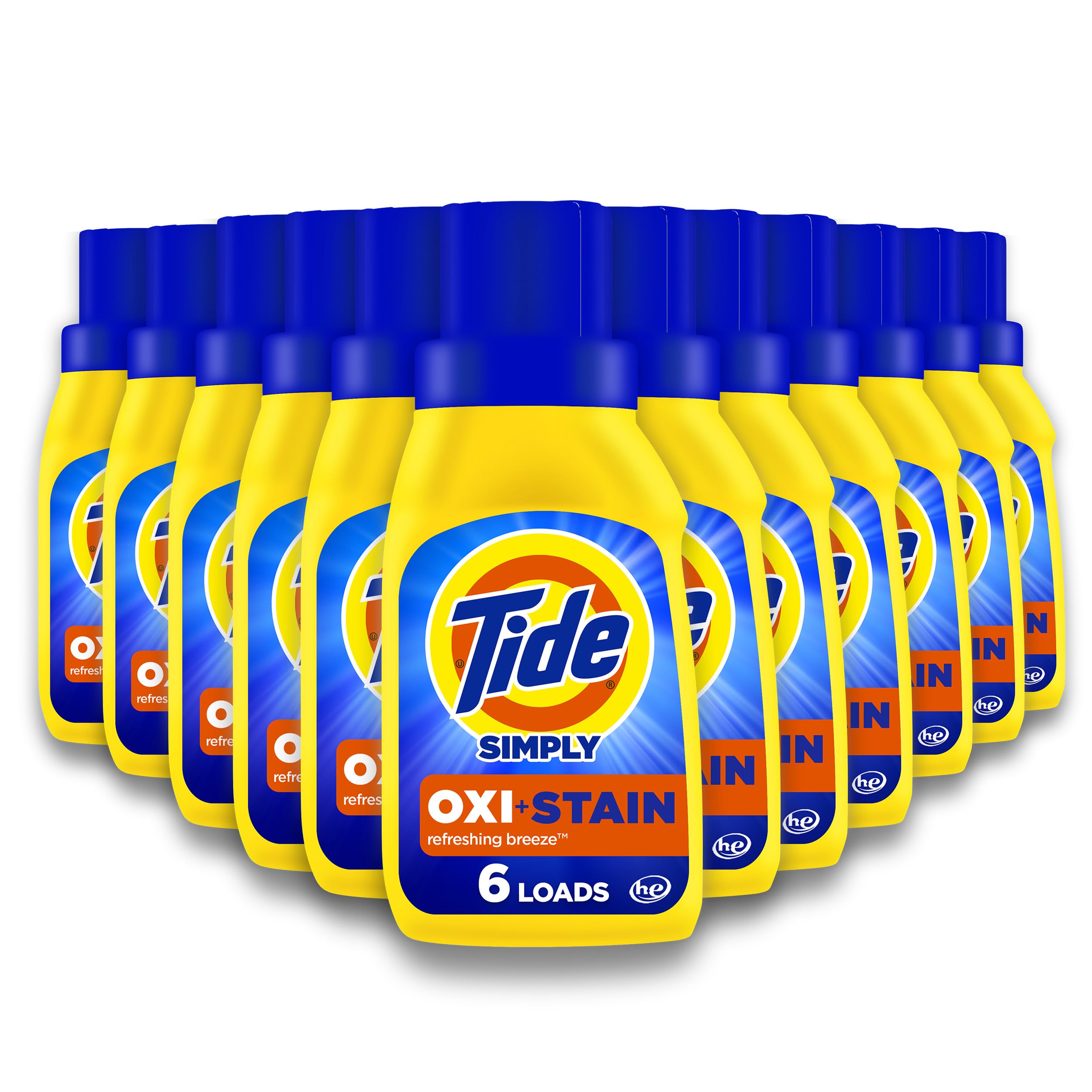 Tide Simply + Oxi Liquid Laundry Detergent, Refreshing Breeze, 6 loads ...