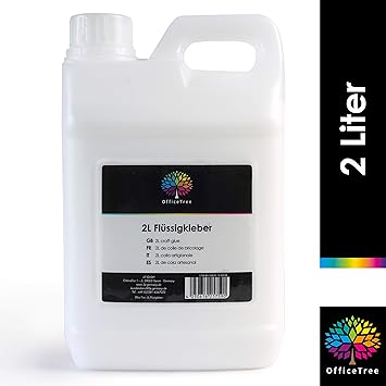 Amazon.de: OfficeTree Bastelkleber Transparent Trocknend - 2 Liter Bastel Kleber ...