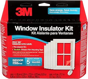 3M Indoor Window Insulator Kit, Window Insulation Film for Heat and ...