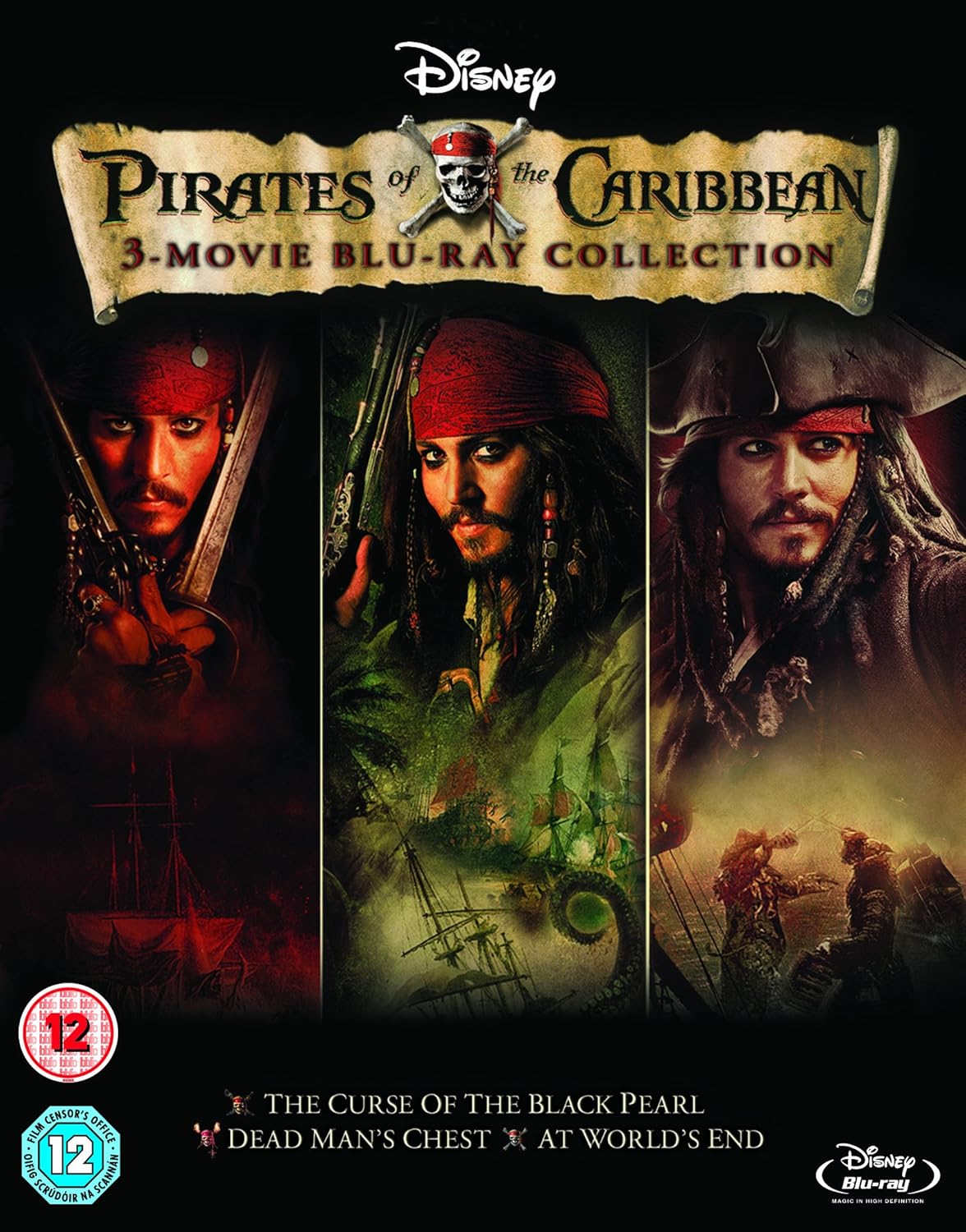 Amazon.com: Pirates of the Caribbean Trilogy [Blu-ray]: Johnny Depp ...