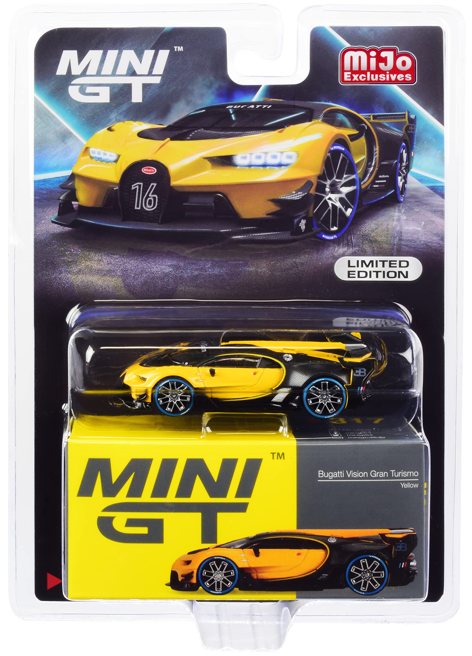 Mua MINI GT Bugatti Vision Gran Turismo Yellow and Carbon 1/64 Diecast ...