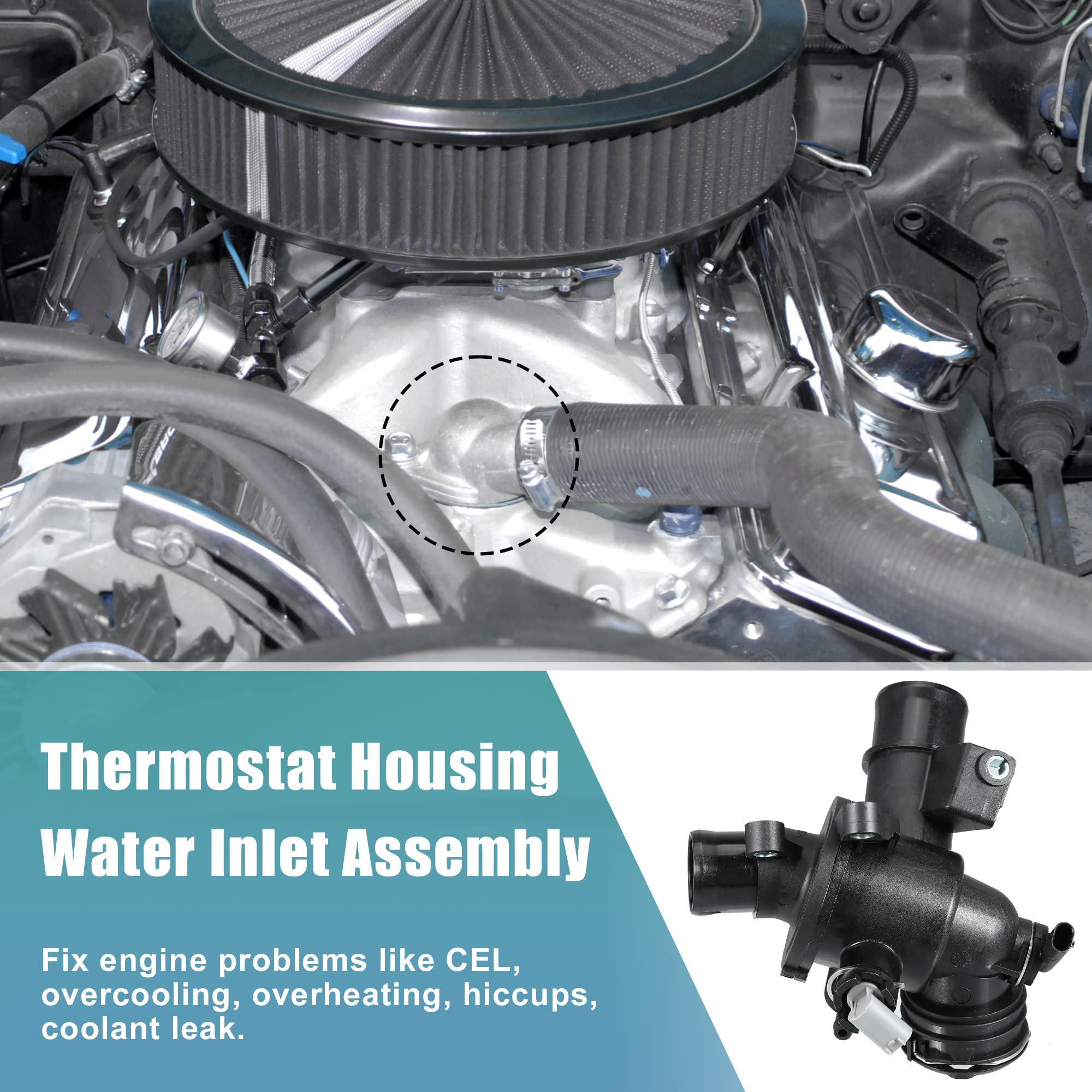 Mua X AUTOHAUX 6512001715 Engine Coolant Thermostat Housing Assembly ...