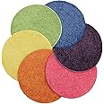 Amazon.com: Bright Multi Set 6 Kids Crazy Carpet Circle Seats 18” Round ...