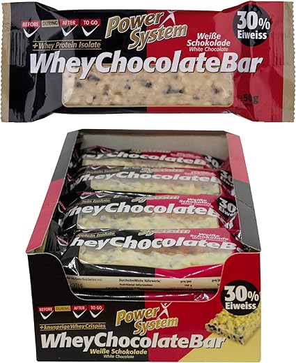 Power System Crispy Whey Bar - Whey Protein Riegel (White Choc 16 x 50g ...