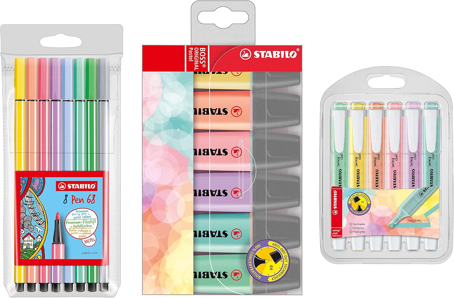 STABILO BOSS ORIGINAL Textmarker Pastel Fasermaler & Marker (20er Pack ...