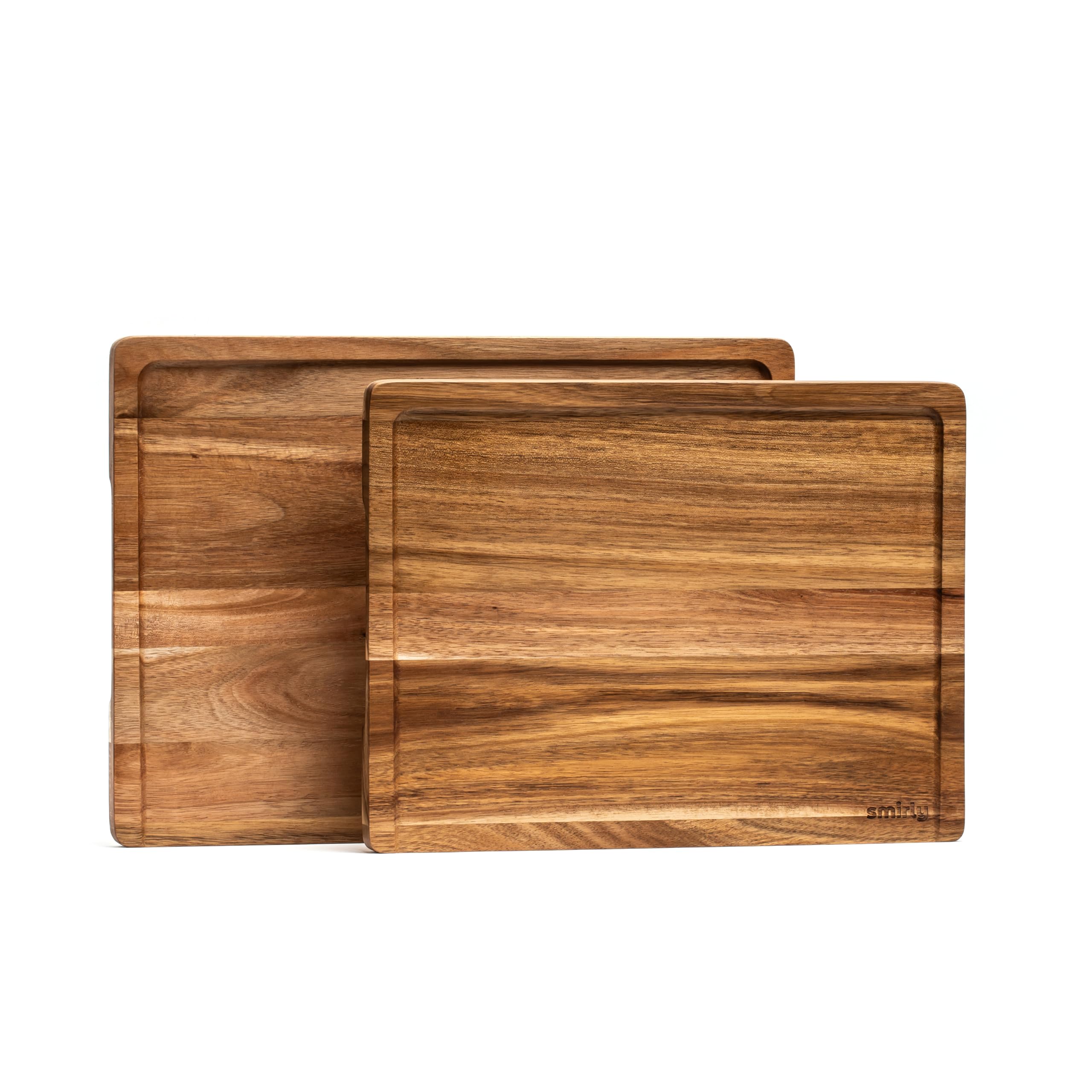 SMIRLY Wood Cutting Board, Bamboo Cutting Board Set, Chopping Board and ...