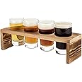 Amazon.com | True Beer Flight Set, Tasting Glasses, Wooden Flight Board ...