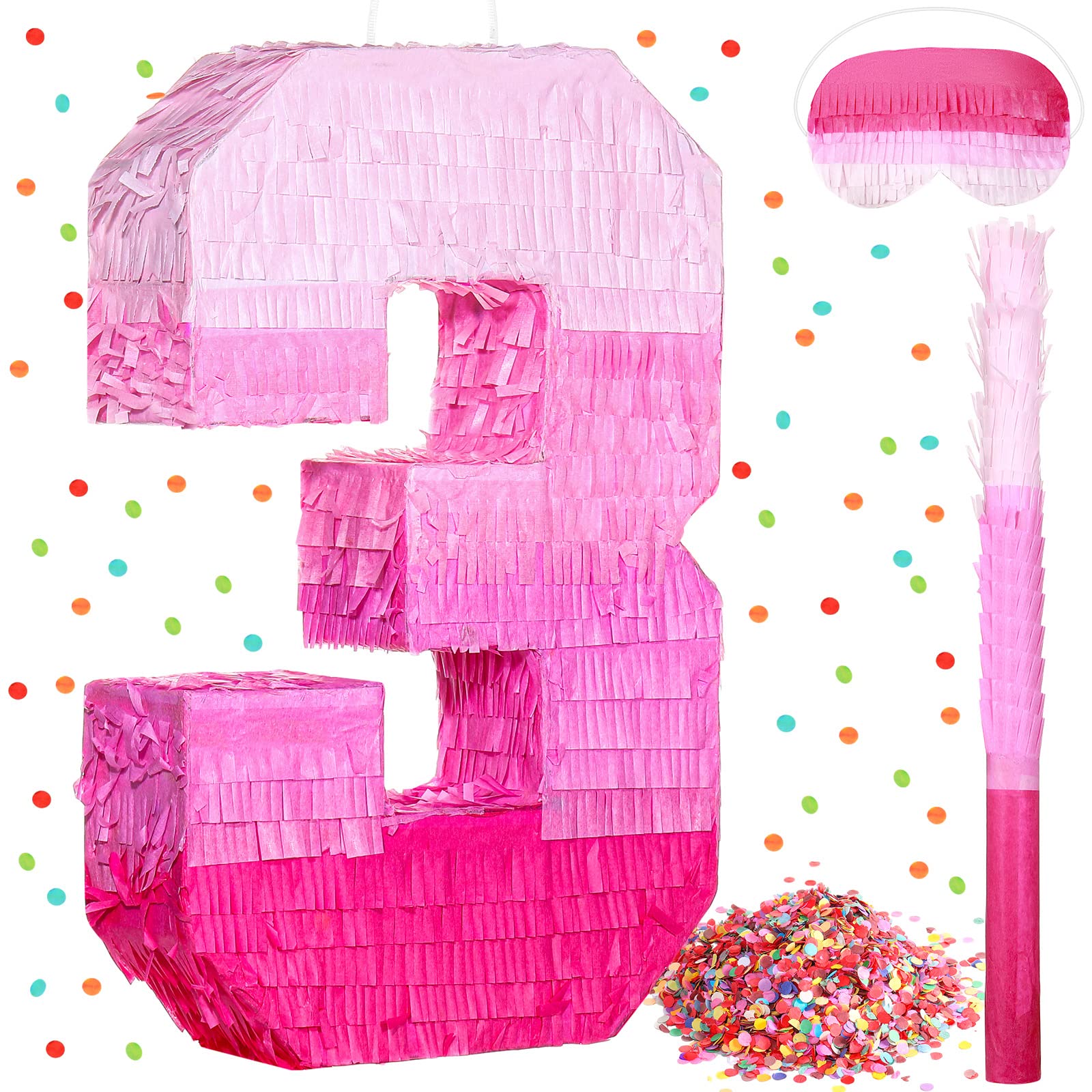 Sratte Number Piñata Pink Piñata Birthday Decorations Gradient with ...