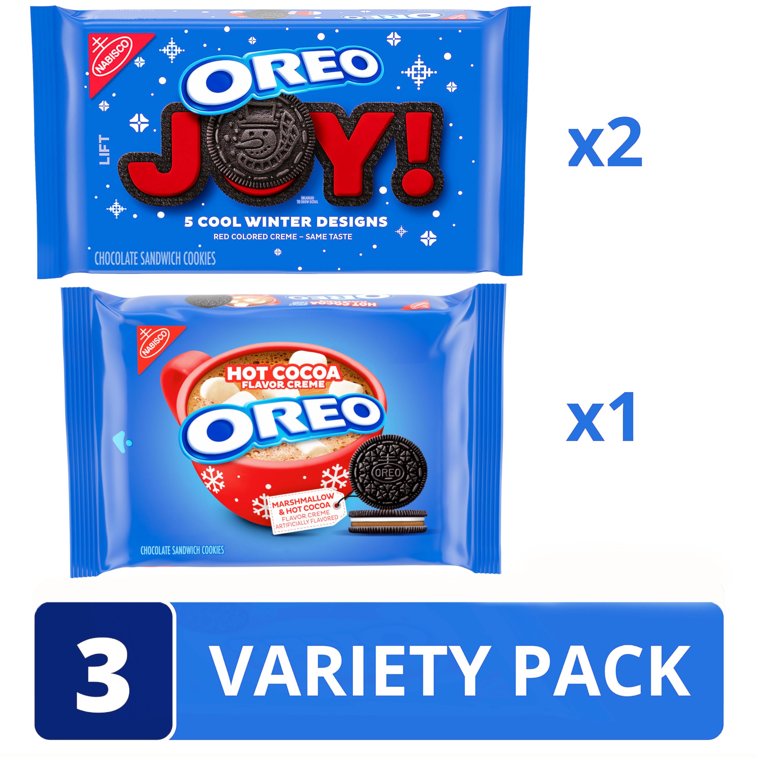 Mua OREO Holiday Cookie Variety Pack, Red Creme & Hot Cocoa Creme ...