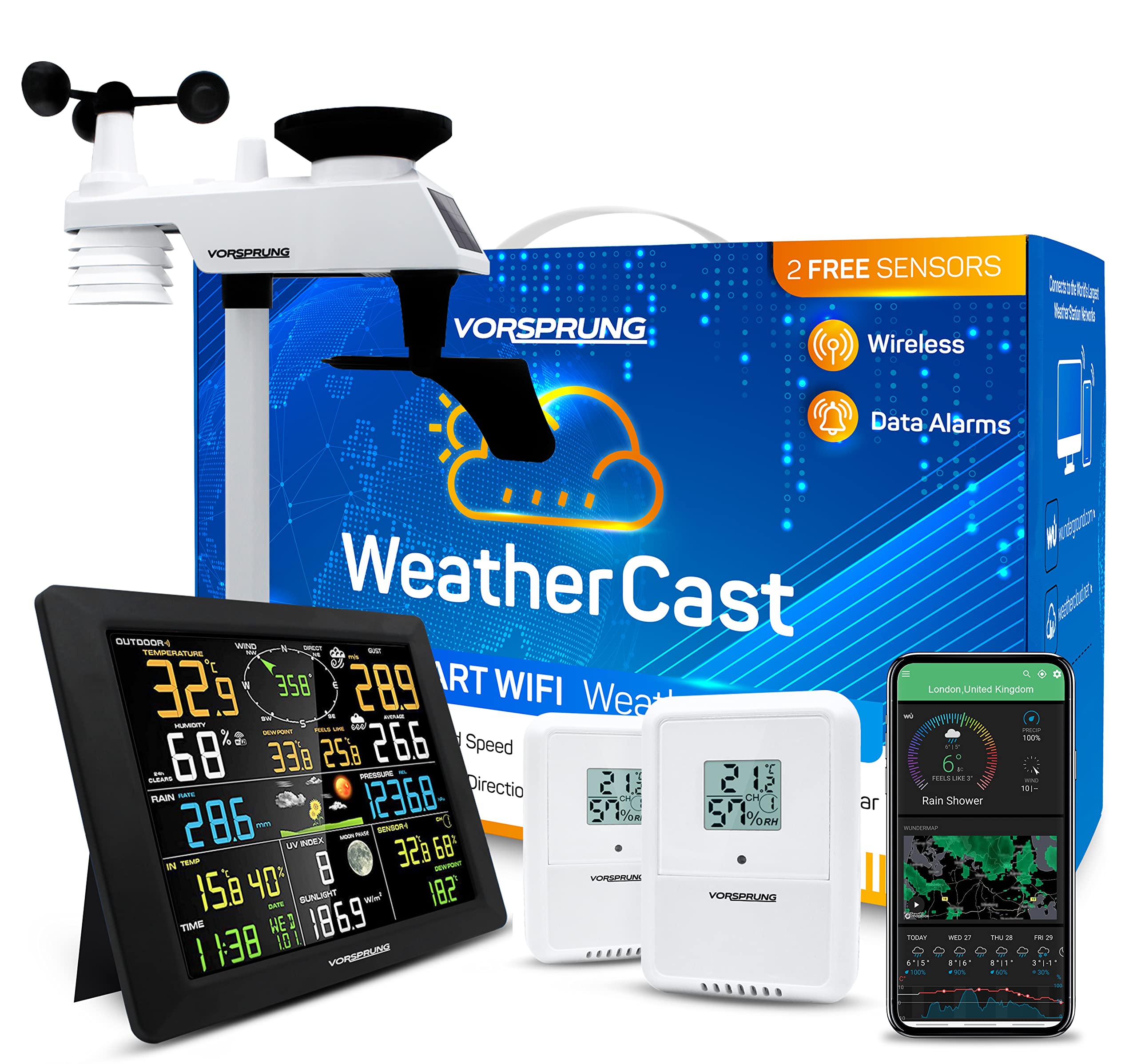 Mua Vorsprung® WS6100 Smart Weather Station System | 7in1 | with App ...