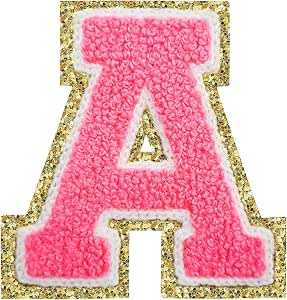 Amazon.com: Letter Patches Varsity Glitters Chenille,3 PCS SPRT Iron on ...