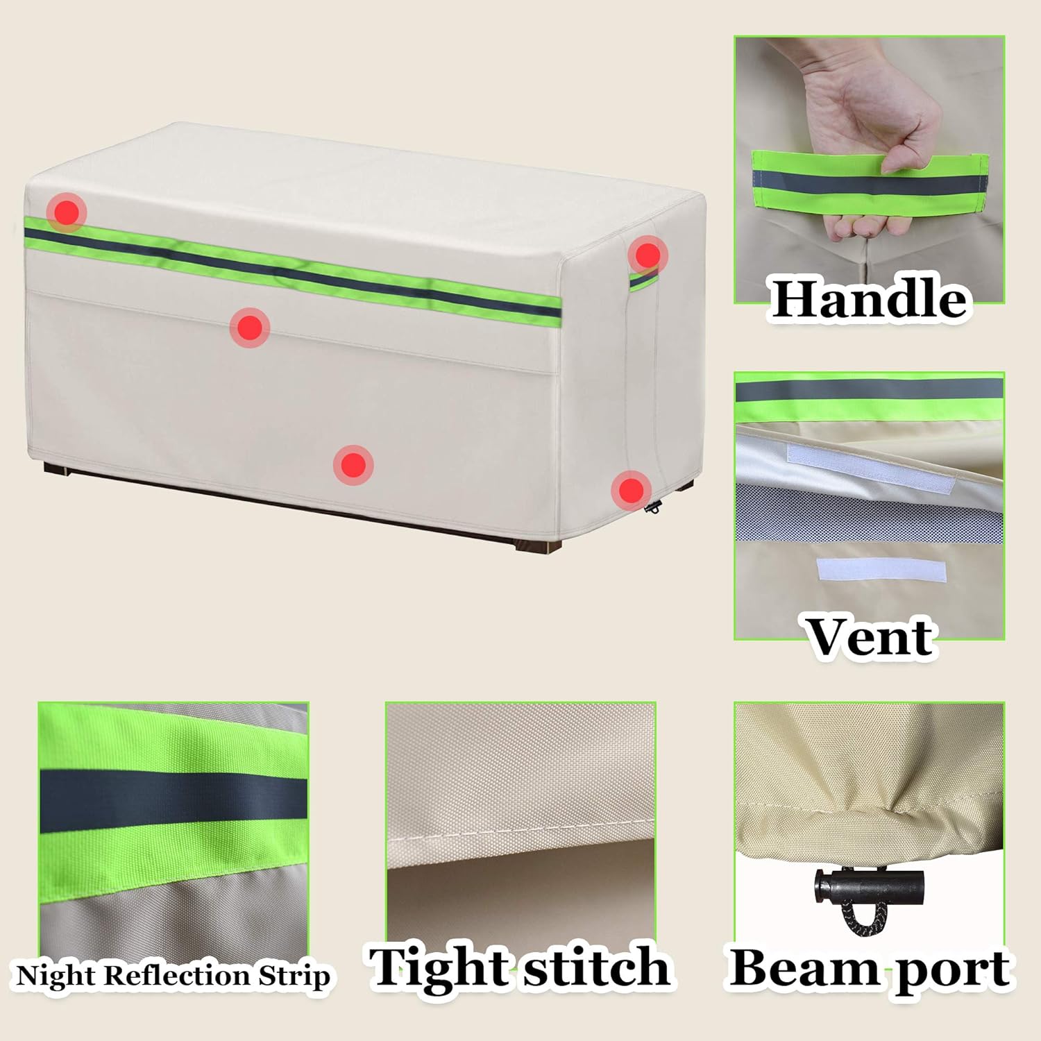 LOZOXO 150 Gallon Garden Storage box Cover,Storage Deck Box Cover ...