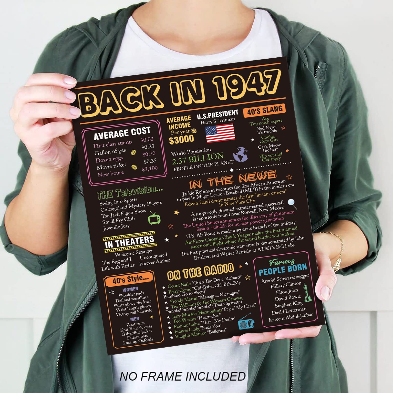 Mua Ulbeelol Big Birthday Card, Back in 1947 Card, Oversize 76th ...