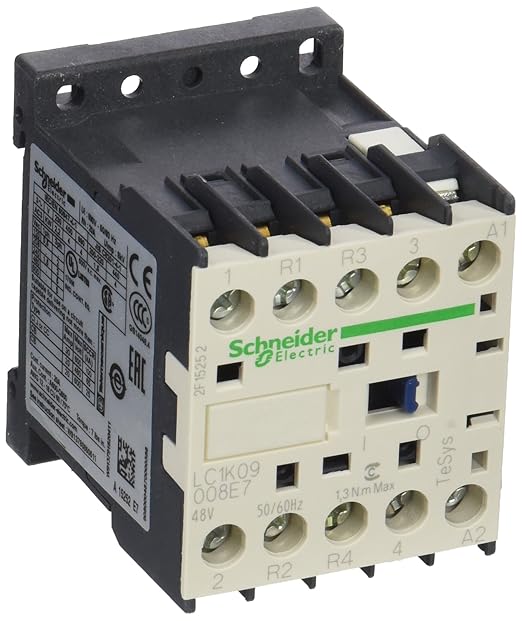 Schneider Electric LC1K09008E7 Contactor 48V 50/60Hz, Contactor-2No 2Nc ...