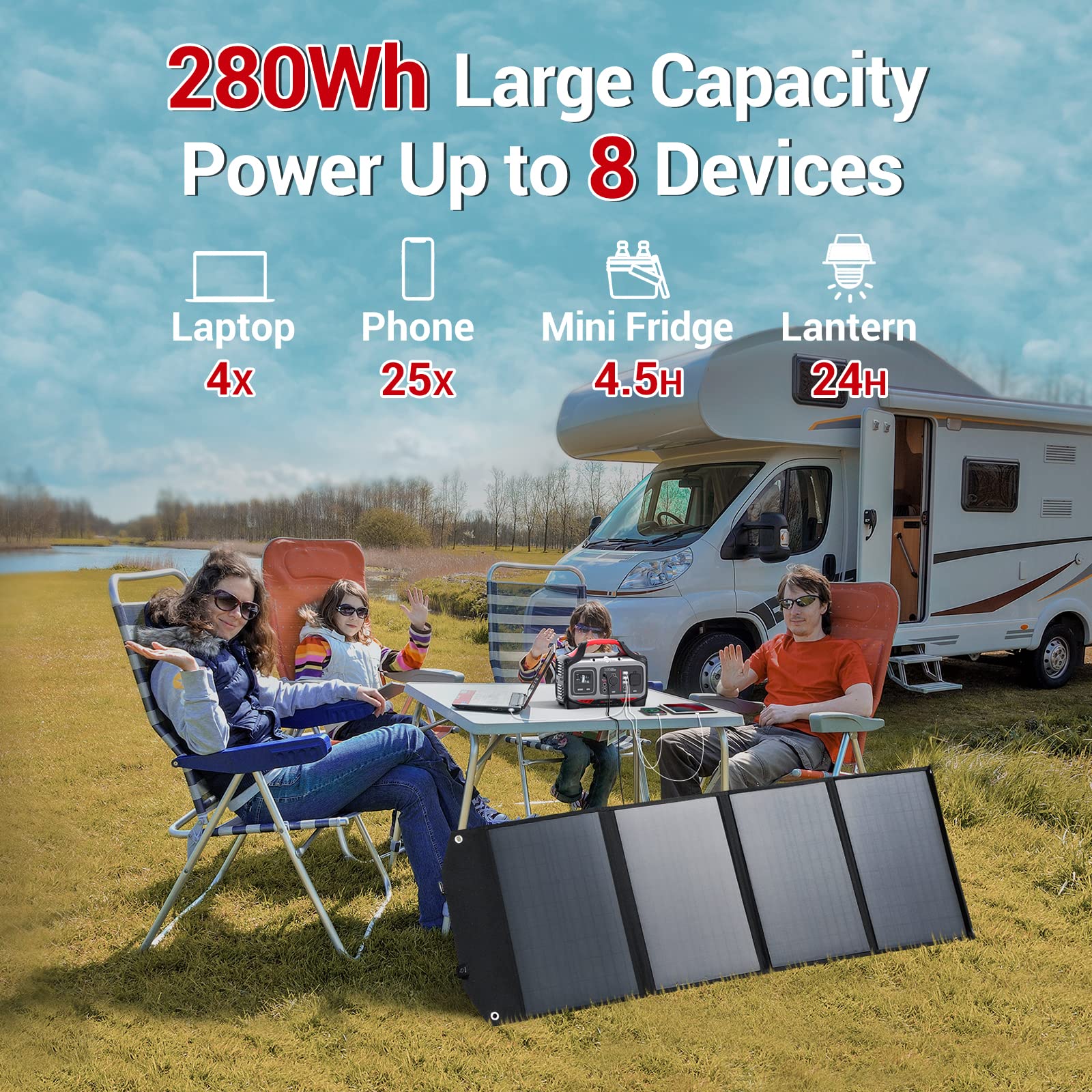 Mua Rockpals 300W Portable Power Station, 280wh (78000mAh) Solar ...