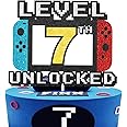 Amazon.com: Level 7th Unlocked Cake Topper - Level 7th game Sign Theme ...