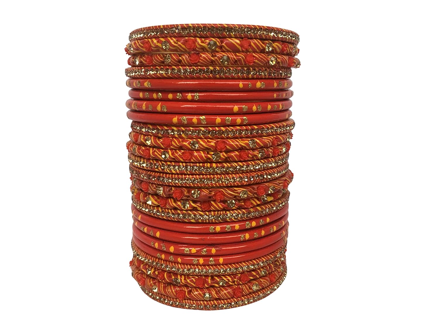 Buy TUKU'S WORLD MUZAFFARPUR FAMOUS LAH/LAC LAHTHI ( BANGLE) SET RED ...