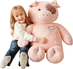 Amazon.com: IKASA Giant Pig Stuffed Animal Jumbo Pig Plush Toy - Soft ...