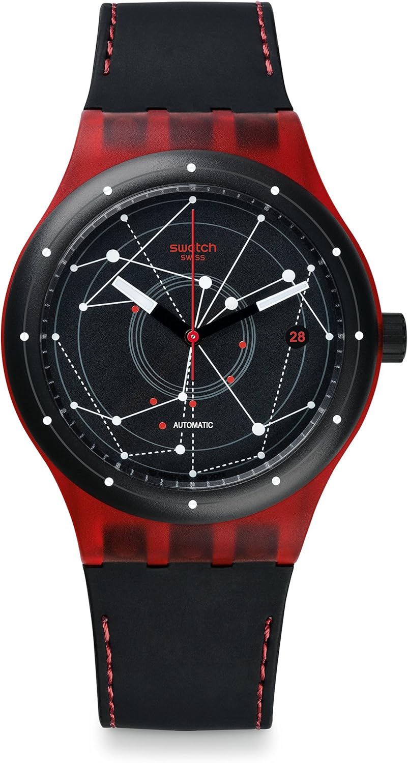 Swatch Reloj Digital para Hombre de Automático con Correa en Cuero ...