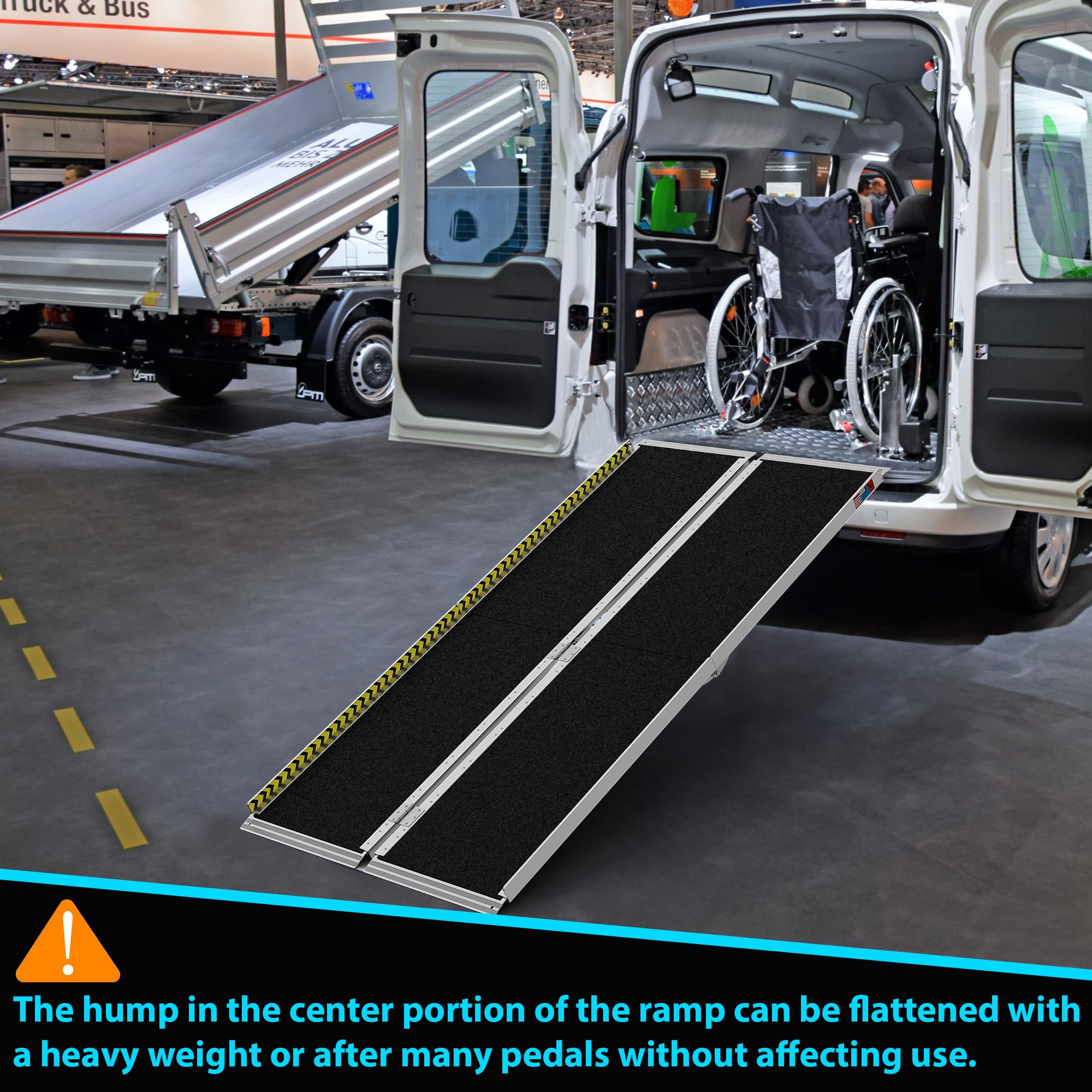 Mua WHALEMOTOR Portable Wheelchair Ramp 7FT, Anti-slip Aluminum Folding ...