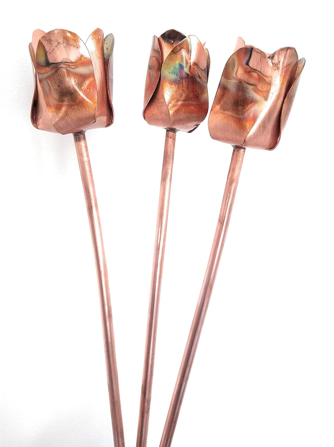Copper tulips metal flowers home decoration : Amazon.co.uk: Handmade ...