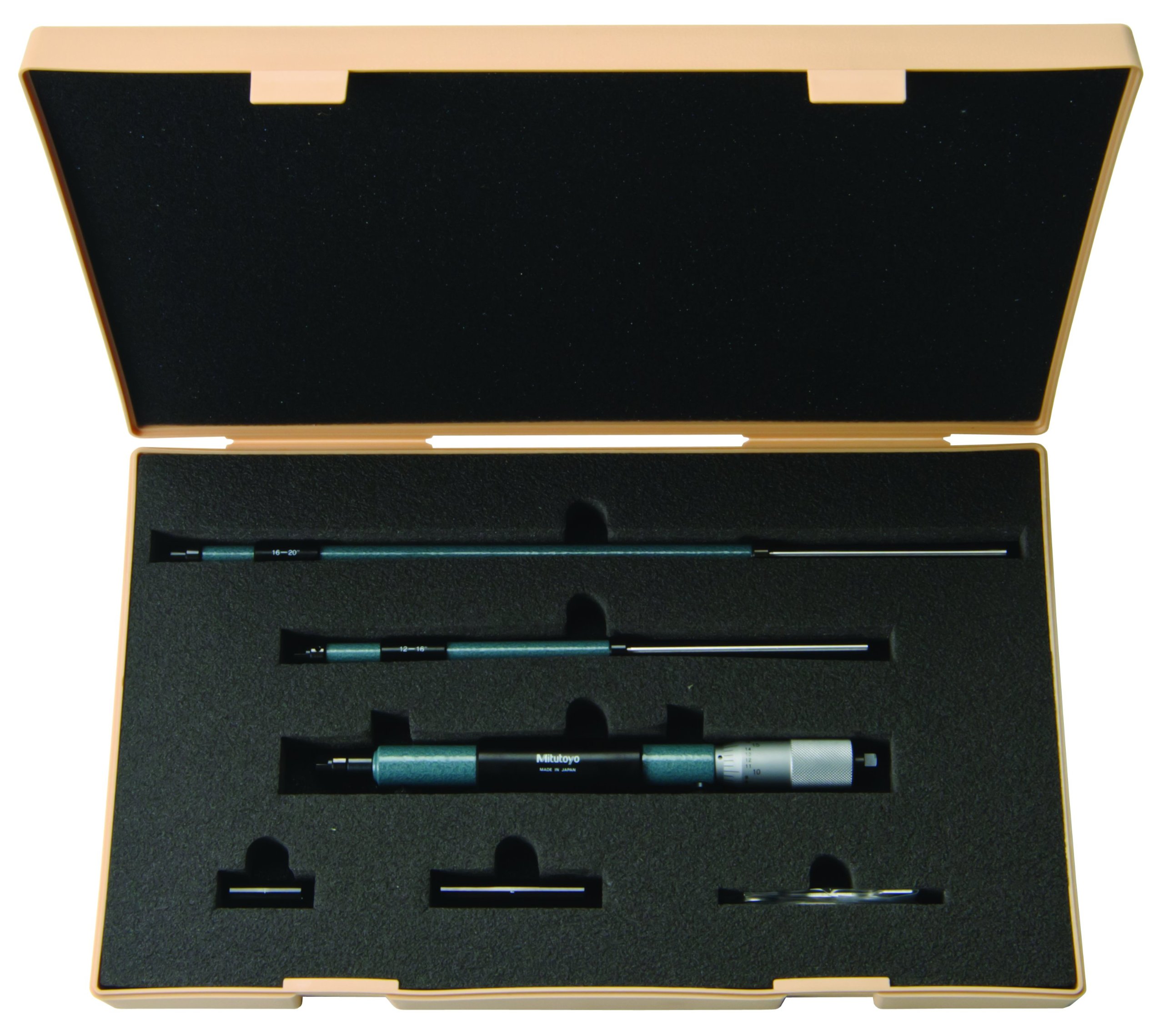 Mitutoyo 141-121 Vernier Inside Micrometer, Interchangeable Rod Type, 8-20" Range, 0.001 ...