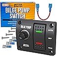 Amazon.com: Bilge Pump Switch, 3-Way Panel with 12V LED Lights, Rocker Switch for Manual and ...