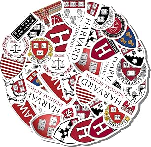 Amazon.com: 20 PCS Stickers Pack Harvard Aesthetic Law Vinyl Colorful ...
