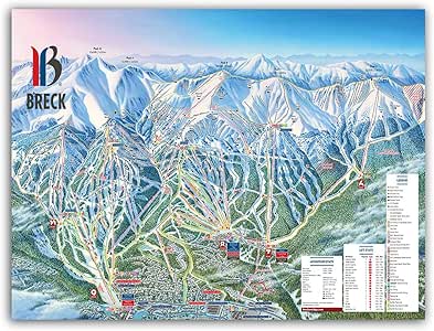 Amazon.com: Mtns Co Breckenridge Ski Resort Ski Resort Trail Map Print ...