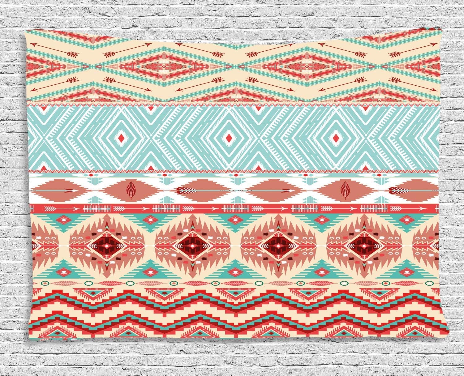 Amazon.com: Lunarable Aztec Tapestry, Culture Inspirations Ornamental ...