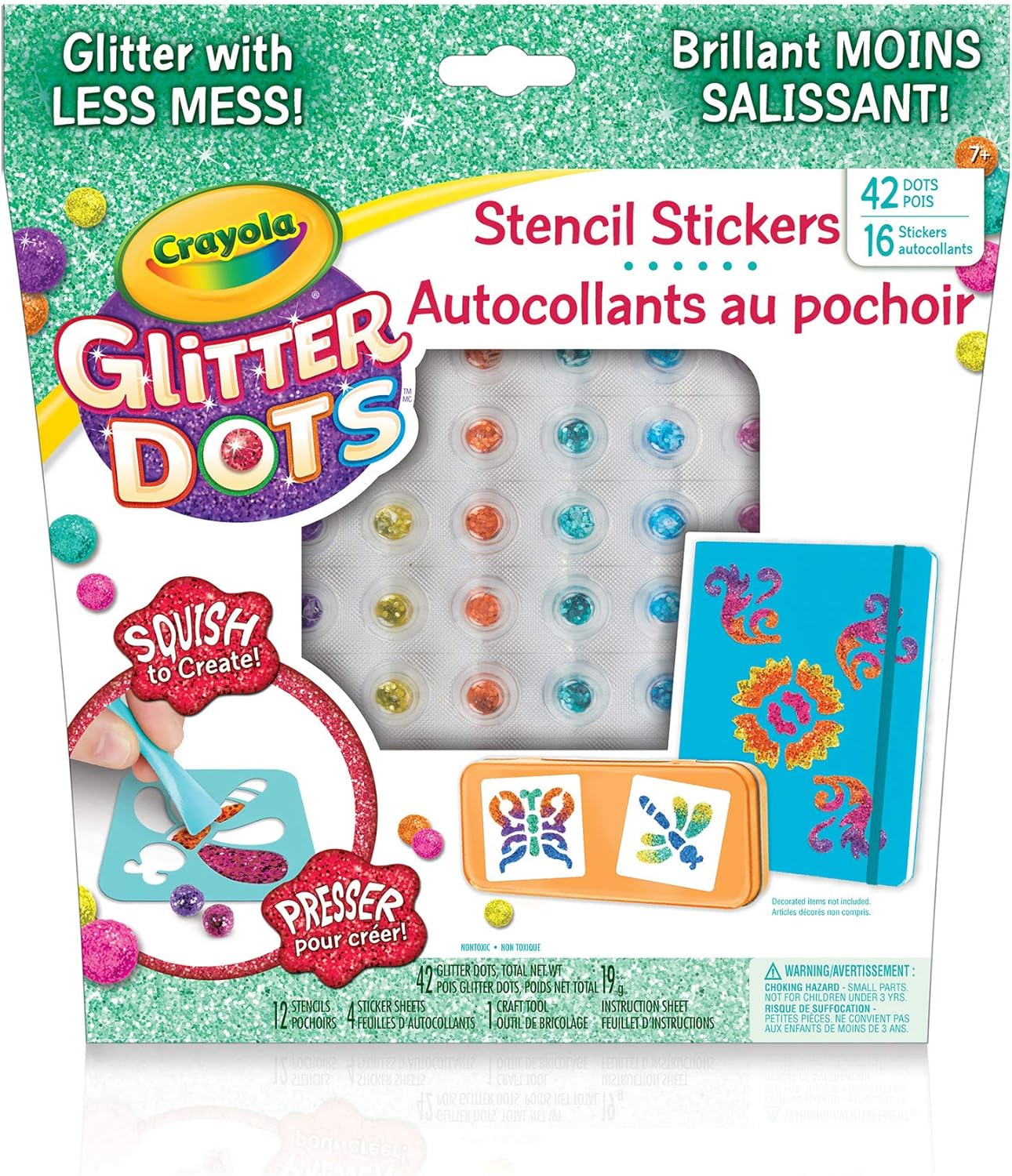 CRAYOLA Glitter Dots Sticker Stencils – Custom Glitter Stickers – BigaMart