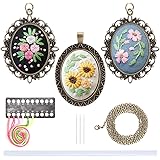 Amazon.com: 3 Pack Pendant Embroidery Starter Kit for Beginners,MWOOT ...